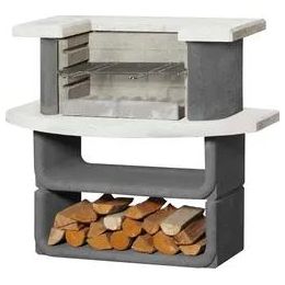 Holzkohlegrill Buschbeck "Grillbar Oregon", schwarz-wei&szlig; (naturwei&szlig;, anthrazit), B:110cm H:101cm T:65cm, Grills, BxTxH: 110x65x101 cm
