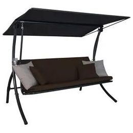 Hollywoodschaukel "Motion Smart coffee", braun, B:210cm H:160cm T:145cm, Obermaterial: 100% Polyester, Angerer FREIZEITM&Ouml;BEL, Hollywoodschaukeln