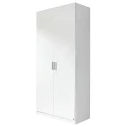 Dreht&uuml;renschrank Rauch "Kleiderschrank Schrank Garderobe Schlafzimmerschrank CELLE", wei&szlig; (alpinwei&szlig;, hochglanz wei&szlig;, griffe alu), B:91cm H:210cm T:54cm, Holzwerkstoff, Schr&auml;nke, Dreht&uuml;renschrank, in 4 Breiten und 2 H&ouml;hen, optional mit Schubk&auml;sten MADE IN GERMANY