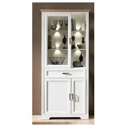 Vitrine Innostyle "Jasmin", wei&szlig; (piniefarbe, wei&szlig;, eichefarben), B:93cm H:204cm T:42cm, Glas, Holzwerkstoff, MDF, Schr&auml;nke, Vitrine, inklusive Beleuchtung