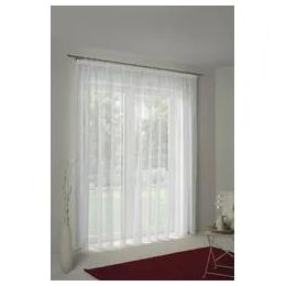 Vorhang WIRTH "Hanna mit Faltenband" Gr. 7, wei&szlig;, B:600cm H:145cm, Voile, Polyester, Gardinen, Store