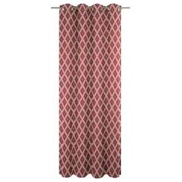 Vorhang ADAM "Maroccan Shiraz" Gr. 2, rot (dunkelrot), B:145cm H:175cm, Jacquard, Baumwolle (Bio-Baumwolle), Gardinen, aus 100% Bio-Baumwolle