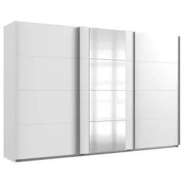 Schwebet&uuml;renschrank wimex "Barmbek Schlafzimmerschrank Garderobenschrank", wei&szlig; (wei&szlig;, spiegel), B:313cm H:208cm T:64cm, Holzwerkstoff, Schr&auml;nke, Schwebet&uuml;renschrank, Kleiderschrank mit 2 Stoffboxen und 2 zus&auml;tzlichen B&ouml;den, Spiegelt&uuml;r