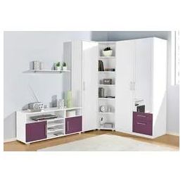 Jugendzimmer-Set Priess, lila (wei&szlig;, brombeer), mit 2-trg. Kleiderschrank,mit 2-trg. Kleiderschrank, Schlafzimmerm&ouml;bel-Sets