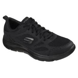 Sneaker Skechers "Summits-South Rim", Herren, Gr. 42, schwarz, Leder, Textil, Schuhe Sneaker, Freizeitschuh, Halbschuh, Schn&uuml;rschuh im modernen Materialmix