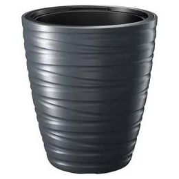 Blumentopf Prosperplast "Maze", grau (anthrazit), Kunststoff, Pflanzgef&auml;&szlig;e, &Oslash; 47,5 x 52,3 cm