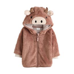 next Fleece Jacket boy Brown size 3-6 mths