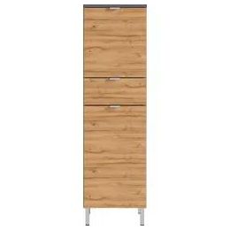 Midischrank Germania "GW-Mauresa", grau (graphit, granson, eiche, nachbildung), B:34cm H:120cm T:34cm, Schr&auml;nke, Midischrank