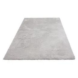 Hochflor-Teppich OTTO HOME "Microfaser Teppich Magong, besonders weich, sehr feiner Flor" Gr. 2, silber (silberfarben), B:80cm H:30mm L:150cm, Kunstfaser, Teppiche, uni, Wohnzimmer, Schlafzimmer, Kinderzimmer, auch rund und als L&auml;ufer