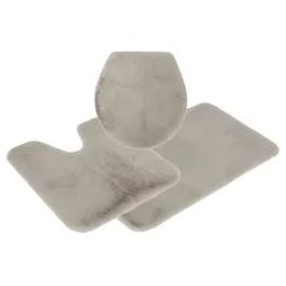 Badematte OTTO HOME "Rabbit Badematten, Badvorleger, Badezimmer Teppich" Gr. 11, grau (taupe), H:30mm, Polyester, Badematten, Badematte, Kaninchenfell-Haptik, Badteppich, rechteckig, rund & als 3-tlg. Set