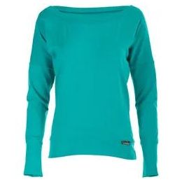 Oversize-Shirt WINSHAPE "Longsleeve WS2", Damen, Gr. S, gr&uuml;n (ocean gr&uuml;n), 90% Baumwolle, 10% Elasthan, U-Boot-Ausschnitt, Shirts