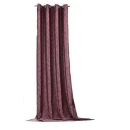 Weckbrodt-Gardinen Vorhang WECKBRODT "Jasper" Gr. 1, rot (weinrot), B:140cm H:245cm, Jacquard, Polyester, Gardinen, Jacquard, &Ouml;sen, toller 3D-Effekt, blickdicht, Gardine, Store