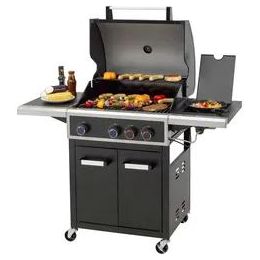 Gasgrill Tepro "Seattle 3 PLUS", silber (schwarz, silberfarben), B:128cm H:114cm T:63cm, Grills, BxTxH: 128x63x114 cm