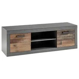Lowboard Home Affaire "BROOKLYN", grau (matera, old mix dekor, absetzung matera), B:153cm H:51cm T:43cm, Holzwerkstoff, Sideboards, Lowboard, Breite ca. 153 cm