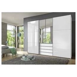Schwebet&uuml;renschrank wimex "Magic by fresh to go", wei&szlig; (wei&szlig;, au&szlig;ent&uuml;ren wei&szlig;glas), B:300cm H:236cm T:65cm, Schr&auml;nke, Schwebet&uuml;renschrank
