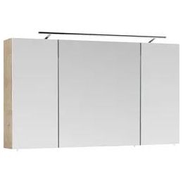 Spiegelschrank SAPHIR "3040", braun (eiche struktur), B:120cm H:74cm T:20cm, Melamin, Schr&auml;nke, Spiegelschrank, Breite 120 cm