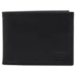 Levi's Geldb&ouml;rse LEVI'S "BATWING BIFOLD ID", Damen, schwarz, Rindsleder, Kleinlederwaren, Geldbeutel Portemonnaie Herrenb&ouml;rse Leder