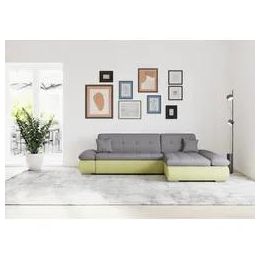 Ecksofa DOMO collection "Moric, L-Form, XXL-Sofa - Breite 300cm, viel Platz, auch in Cord", gelb (schlamm), B:300cm H:80cm T:172cm, Kunstleder SOFTLUX / Struktur (90% Polyester/ 10% Polyacryl);Microfaser PRIMABELLE (100% Polyester)/ Struktur (90% Polyester/ 10% Polyacryl), Sofas, Ecksofa, wahlweise mit Bettfunktion und Armteilverstellung, gelb-schlamm, Topseller