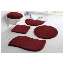 Badematte OTTO HOME "Merida, Badvorleger, Badezimmer Teppich" Gr. 80, rot (bordeaux), H:32mm, Kunstfaser, Badematten, Badematte, Badteppich, Uni Farben, rechteckig, rund & als 2-tlg. Set erh&auml;ltlich