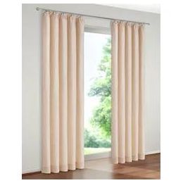 Vorhang WIRTH "Holmsund 288g/qm" Gr. 15, beige (natur), B:270cm H:245cm, Chenille, Polyacryl, Gardinen