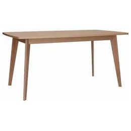 Esstisch WOODMAN "Kensal", beige (natur), B:160cm H:77cm T:90cm, Tische, Esstisch, inklusive Verl&auml;ngerungsplatte, im schlichten skandinavischen Design