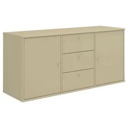 Sideboard HAMMEL FURNITURE "Mistral, Hochwertig Schrank, h&auml;ngend/stehend montierbar", beige, B:133cm H:61cm T:42cm, Sideboards, Sideboard, mit T&uuml;ren und Schubladen, B: 133 cm, anpassungsbar Designm&ouml;bel