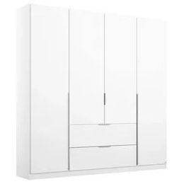 Dreht&uuml;renschrank Rauch "Kleiderschrank Schrank Ankleide Garderobe Schlafzimmerschrank MEMPHIS", wei&szlig;, B:181cm H:210cm T:54cm, Holzwerkstoff, Schr&auml;nke, Dreht&uuml;renschrank, mit Schubladen und Stangengriffen, viel Stauraum MADE IN GERMANY