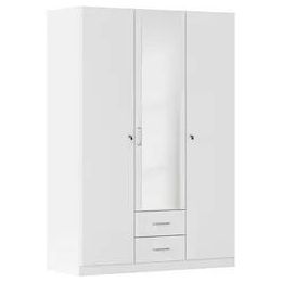 Kleiderschrank Rauch "Schrank Garderobe Garderobenschrank Putzschrank W&auml;scheschrank BERGHEIM", wei&szlig; (alpinwei&szlig;), B:136cm H:197cm T:54cm, Holzwerkstoff, Schr&auml;nke, Kleiderschrank, 2 Au&szlig;enschubladen, T&uuml;r/en abschlie&szlig;bar je 2 Schl&uuml;ssel MADE IN GERMANY