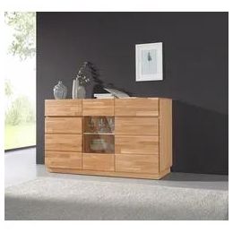 Sideboard Home Affaire "Laima", braun, B:90cm H:83cm T:38cm, FSC-zertifizierter Holzwerkstoff, Sideboards, Sideboard, Kommode, Breite 140 cm, teilmassiv, FSC-zertifiziert