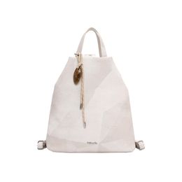 Rucksack Tamaris "Rucksack TAS Karen", Damen, Gr. B/H/T: 29cm x 31cm x 17cm, beige (ecru 320), Obermaterial: 60% Polyurethan PU. 40% Polyester PES., Rucks&auml;cke Rucksack