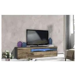 Lowboard Home Affaire "Egypt", beige (zement ahorn), B:155cm H:36,5cm T:40cm, Sideboards, Lowboard, Breite 155 cm