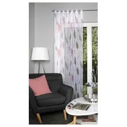 Gardine Home Wohnideen "PAOLO", rot, B:140cm H:175cm, Voile, Obermaterial: 100% Polyester, Gardinen, Gardine, halbtransparent