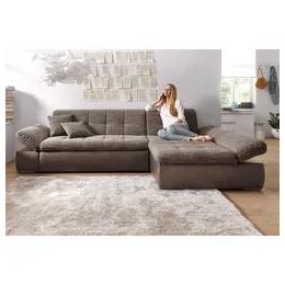Ecksofa DOMO collection "Moric, L-Form, XXL-Sofa - Breite 300cm, viel Platz, auch in Cord", braun (beige, braun), B:300cm H:80cm T:172cm, Kunstleder SOFTLUX / Struktur (90% Polyester/ 10% Polyacryl);Microfaser PRIMABELLE (100% Polyester)/ Struktur (90% Polyester/ 10% Polyacryl), Sofas, Ecksofa, wahlweise mit Bettfunktion und Armteilverstellung, beige-braun, Topseller