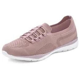 Sneaker Lascana "Slipper, Halbschuh, Slip-On-Sneaker", Damen, Gr. 35, rosa (altrosa), Obermaterial: 100% Textilmaterial. Decksohle: 100% Textilmaterial. Futter: 100% Textilmaterial. Laufsohle: 100% Synthetik, unifarben, Basic, Schuhe Sneaker, aus leichtem Textil-Material VEGAN, Topseller