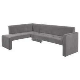 Essbank exxpo - SOFA FASHION "Barista, bequem und elegant, hohe Bodenfreiheit", grau (delphin), B:245cm H:83cm T:159cm, Luxus-Microfaser (100% Polyester), Sitzb&auml;nke, Essbank, Eckbank Barista bequem und elegant, hochwertige Detailverarbeitung