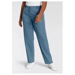 Straight-Jeans KjBRAND "Babsie", Damen, Gr. 44, N-Gr, blau (denim bleach), Denim/Jeans, Obermaterial: 78% Baumwolle, 18% Polyester, 4% Elasthan, unifarben, straight fit lang, Jeans Straight-Jeans, mit Stretch