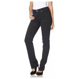 Stretch-Jeans MAC "Melanie", Damen, Gr. 40, L&auml;nge 30, schwarz (schwarz, schwarz), Denim/Jeans, Obermaterial: 98% Baumwolle, 2% Elasthan, unifarben, figurbetont lang, Jeans, Gerade geschnitten, Topseller