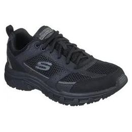 Sneaker Skechers "OAK CANYON-VERKETTA", Herren, Gr. 40, schwarz, Leder, Lederimitat, Textil, Schuhe Sneaker, mit Relaxed Fit-Ausstattung, Freizeitschuh, Halbschuh, Schn&uuml;rschuh