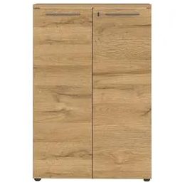 Aktenschrank Germania "GW-Agenda", grau (graphit, grandson, eiche, nachbildung), B:80cm H:120cm T:40cm, Holzwerkstoff, Schr&auml;nke, opt. mit Schublade, Ma&szlig;e 80x120 cm, Made in Germany