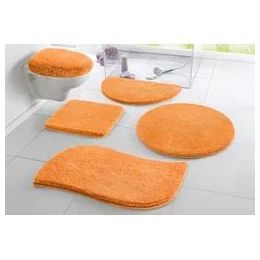 Badematte OTTO HOME "Merida, Badvorleger, Badezimmer Teppich" Gr. 80, orange (terra), H:32mm, Kunstfaser, Badematten, Badematte, Badteppich, Uni Farben, rechteckig, rund & als 2-tlg. Set erh&auml;ltlich