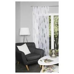 Gardine Home Wohnideen "PAOLO", grau (stein), B:140cm H:225cm, Voile, Obermaterial: 100% Polyester, Gardinen, Gardine, halbtransparent