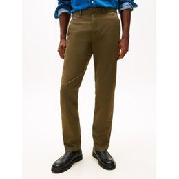 Chinohose Tommy Hilfiger "DENTON ESSENTIAL", Herren, Gr. 32, L&auml;nge 30, army gr&uuml;n, Twill, Obermaterial: 97% Baumwolle, 3% Elasthan, straight fit normal, Hosen Chinohose, Gerades Bein, Schlichte Optik