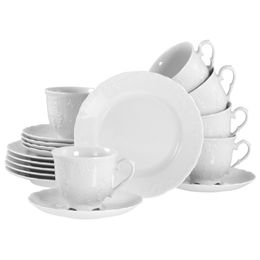 Kaffeeservice Creatable "Rokoko, Service 18-tlg.", wei&szlig;, 18, Porzellan, Geschirr-Sets, Kaffeeservice, Daily Use, Zeitlos
