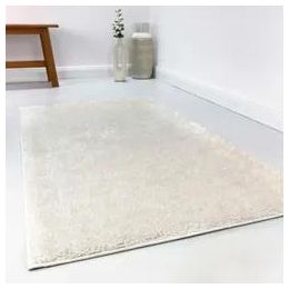 Hochflor-Teppich Esprit "Swagger Shag ESP-8866", wei&szlig; (wei&szlig;,creme), B:200cm H:30mm L:200cm, Polypropylen, Teppiche, Wohnzimmer, Schlafzimmer, uni, waschbar, Antirutsch, gekettelt
