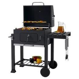 Holzkohlegrill Tepro "Grillwagen Toronto Click", grau (anthrazit), B:115cm H:107cm T:67cm, Grills, BxTxH: 115x67x107 cm