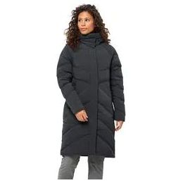 Daunenmantel Jack Wolfskin "MARIENPLATZ COAT W", Damen, Gr. XL, grau (phantom), Obermaterial: 87% Polyamid, 13% Elasthan. Futter: 100% Polyester. Wattierung: 90% Entendaune, 10% sonstige Federn, unifarben, hoch geschlossener Ausschnitt, M&auml;ntel Daunenmantel, W&auml;rmend, winddicht, Daunenjacke