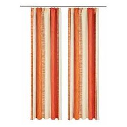 Vorhang OTTO HOME "Gosen" Gr. 1, orange (terra), B:140cm H:145cm, Microfaser, Polyester, Gardinen, Gardine, Fertiggardine, 2er Pack