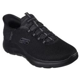 Slip-On Sneaker Skechers "SUMMITS-HIGH RANGE", Herren, Gr. 43, schwarz, Textil, Schuhe, Slipper, Freizeitschuh, Halbschuh in veganer Verarbeitung, Topseller