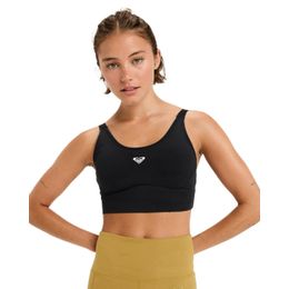 Sporttop Roxy "Heart Into It Attitude", Damen, Gr. M, anthrazit, Obermaterial: 75% recyceltem Microfaser, 25% Elasthan;, Tops Sporttop