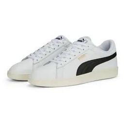 Sneaker Puma "SMASH 3.0 L", Damen, Gr. 44, schwarz-wei&szlig; (Puma wei&szlig;, Puma schwarz, Puma gold, frosted ivory), Leder, unifarben, Schuhe Sneaker, mit sportlicher Optik, mit leicht profilierter Gummilaufsohle